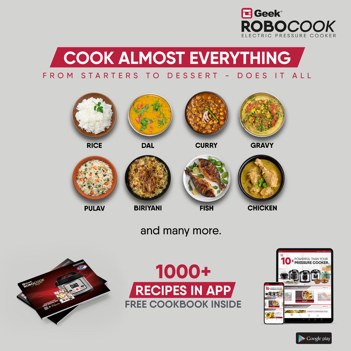 Shop Geek Robocook Hexa 6L Electric Pressure Cooker