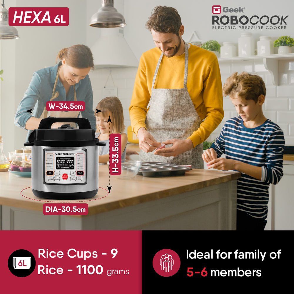 Shop Geek Robocook Hexa 6L Electric Pressure Cooker