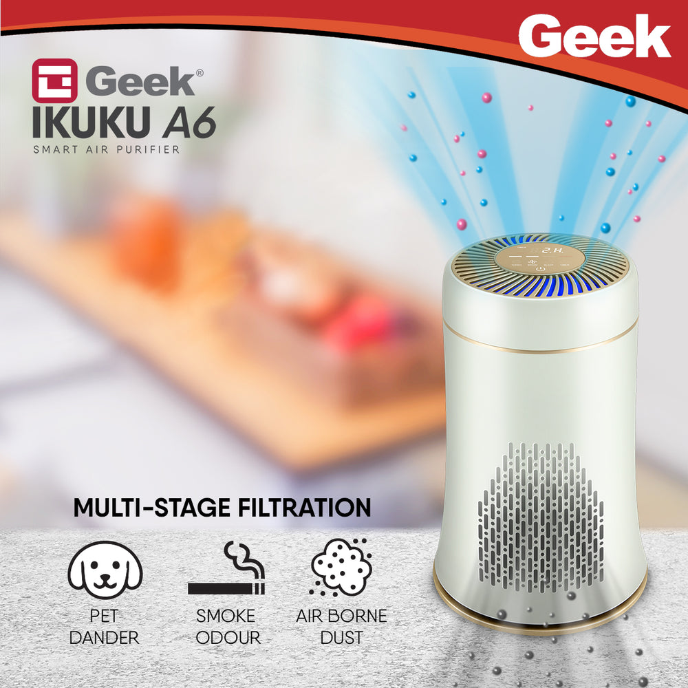 Shop Geek Ikuku A6 -Best Air Purifier (White)
